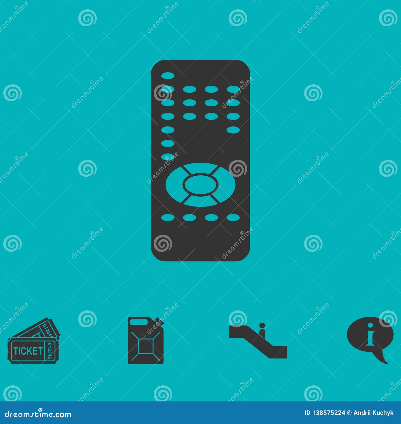 Remote control icon flat stock vector. Illustration of creative - 138575224