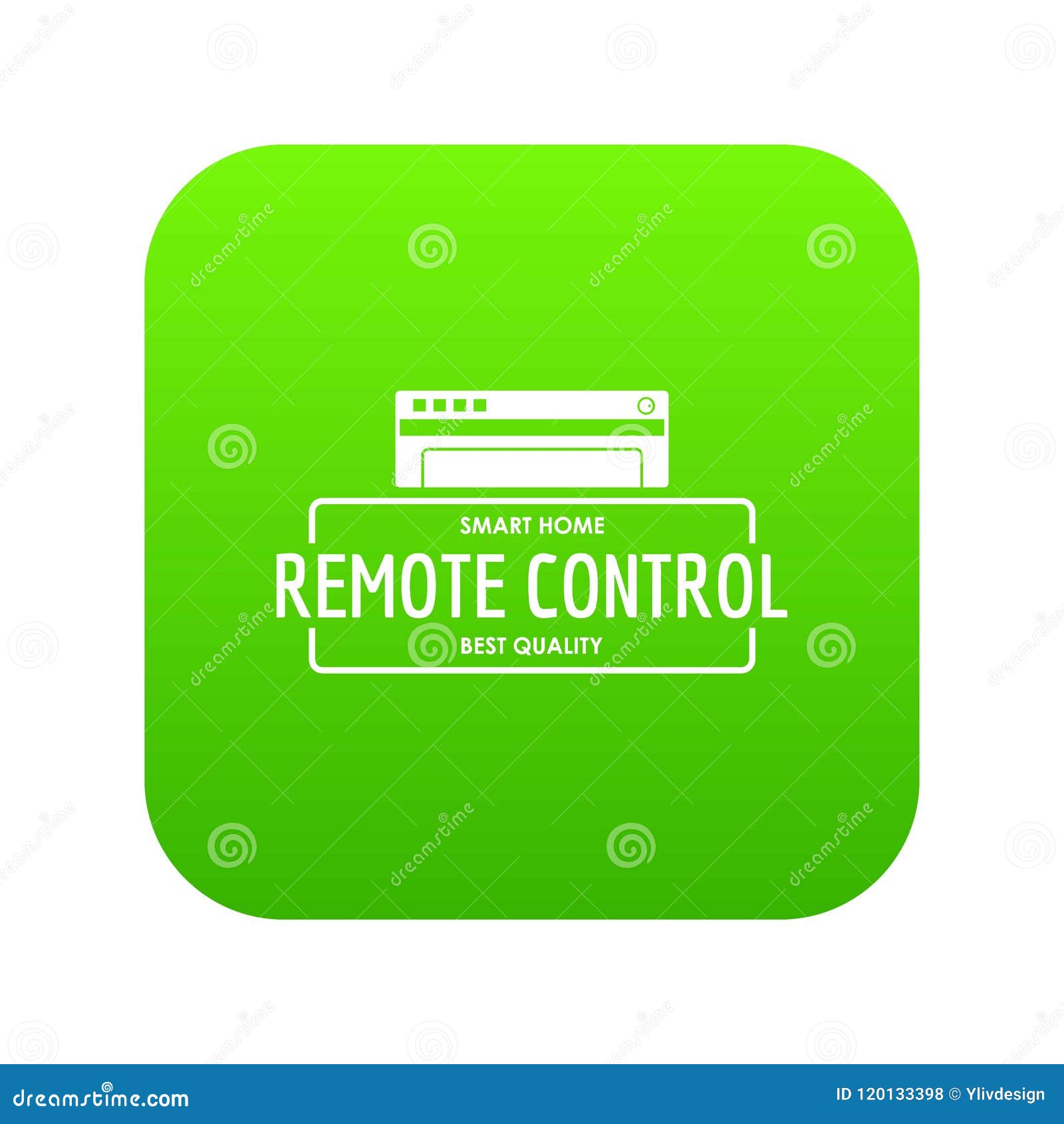 Remote Control Icon Green Vector Stock Vector - Illustration of ...