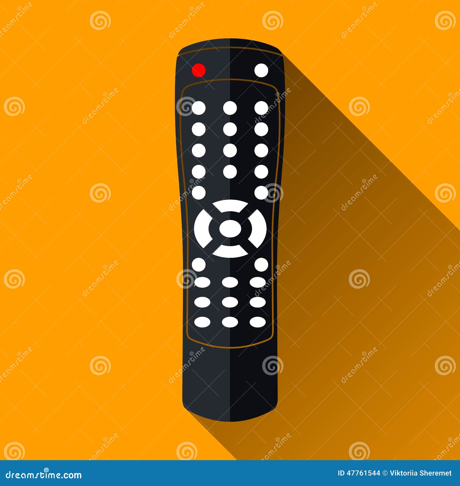 Remote Control Icon, Long Shadow Design, Vector Illustration Stock ...