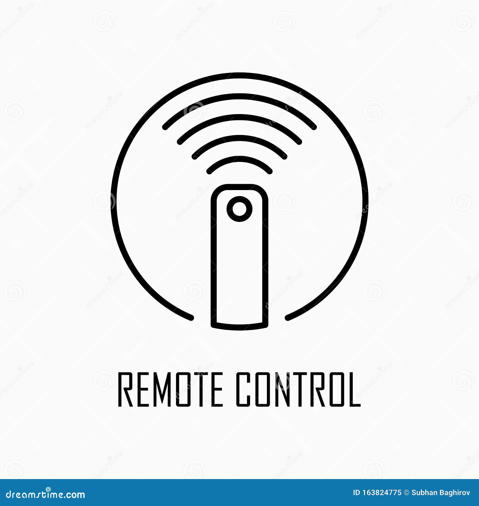 Remote Control Icon Simple Outline Flat Illustration Stock Vector ...