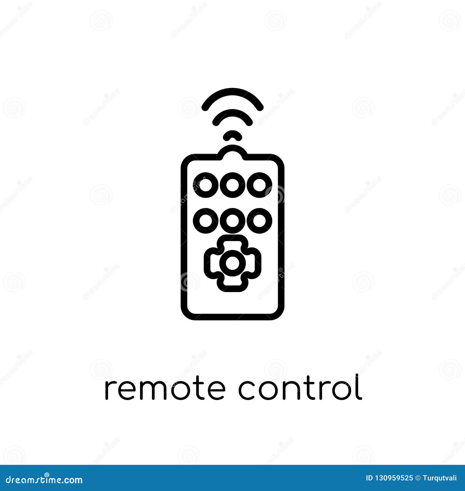 Remote Control Icon. Trendy Modern Flat Linear Vector Remote Con Stock ...