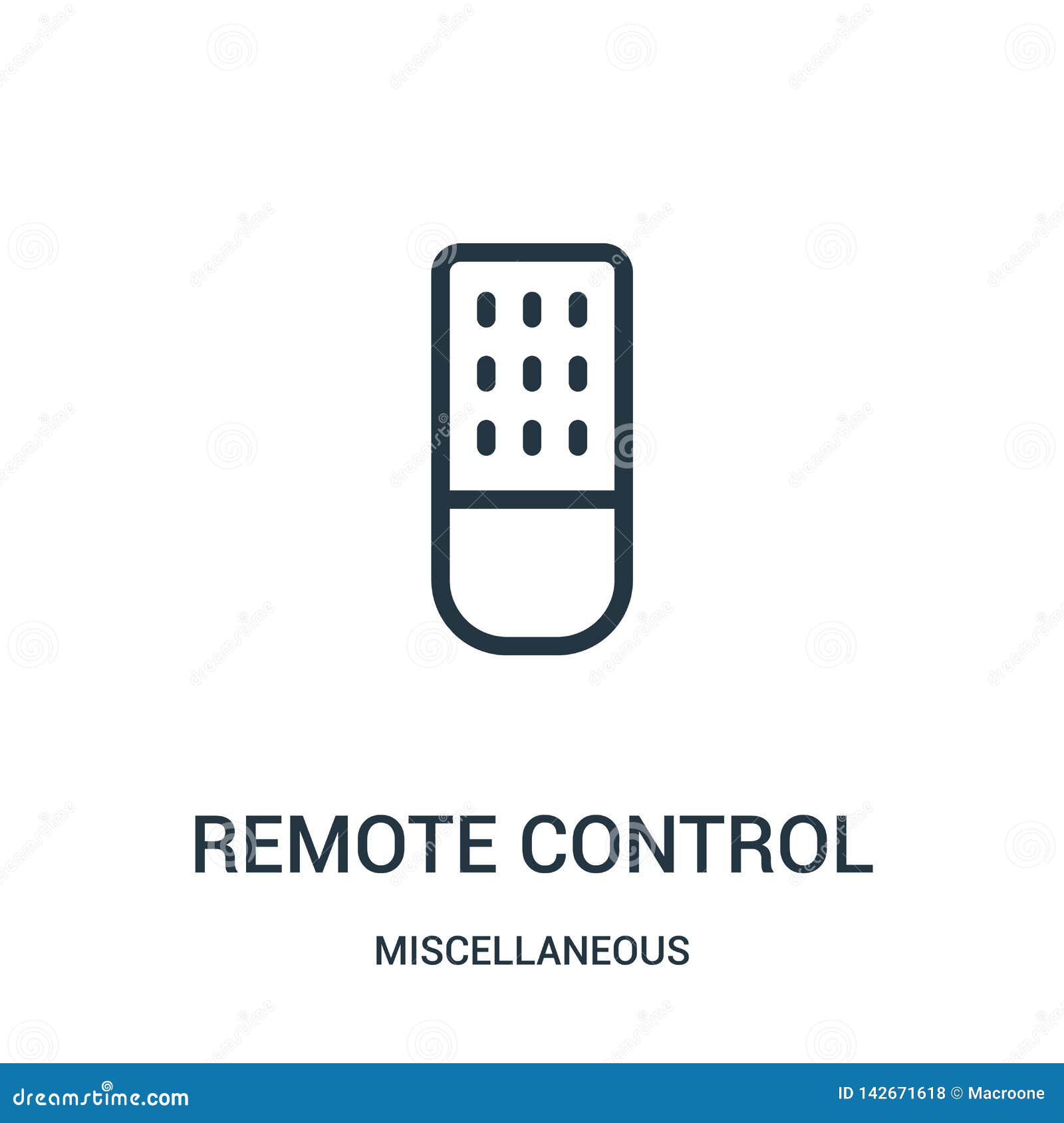 Remote Control Icon Vector from Miscellaneous Collection. Thin Line ...