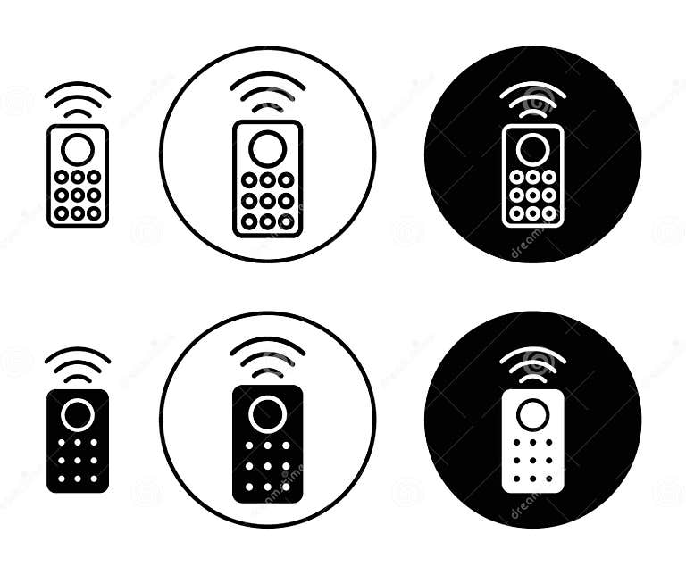 Remote Control Icon Vector Set on White Background Stock Vector ...