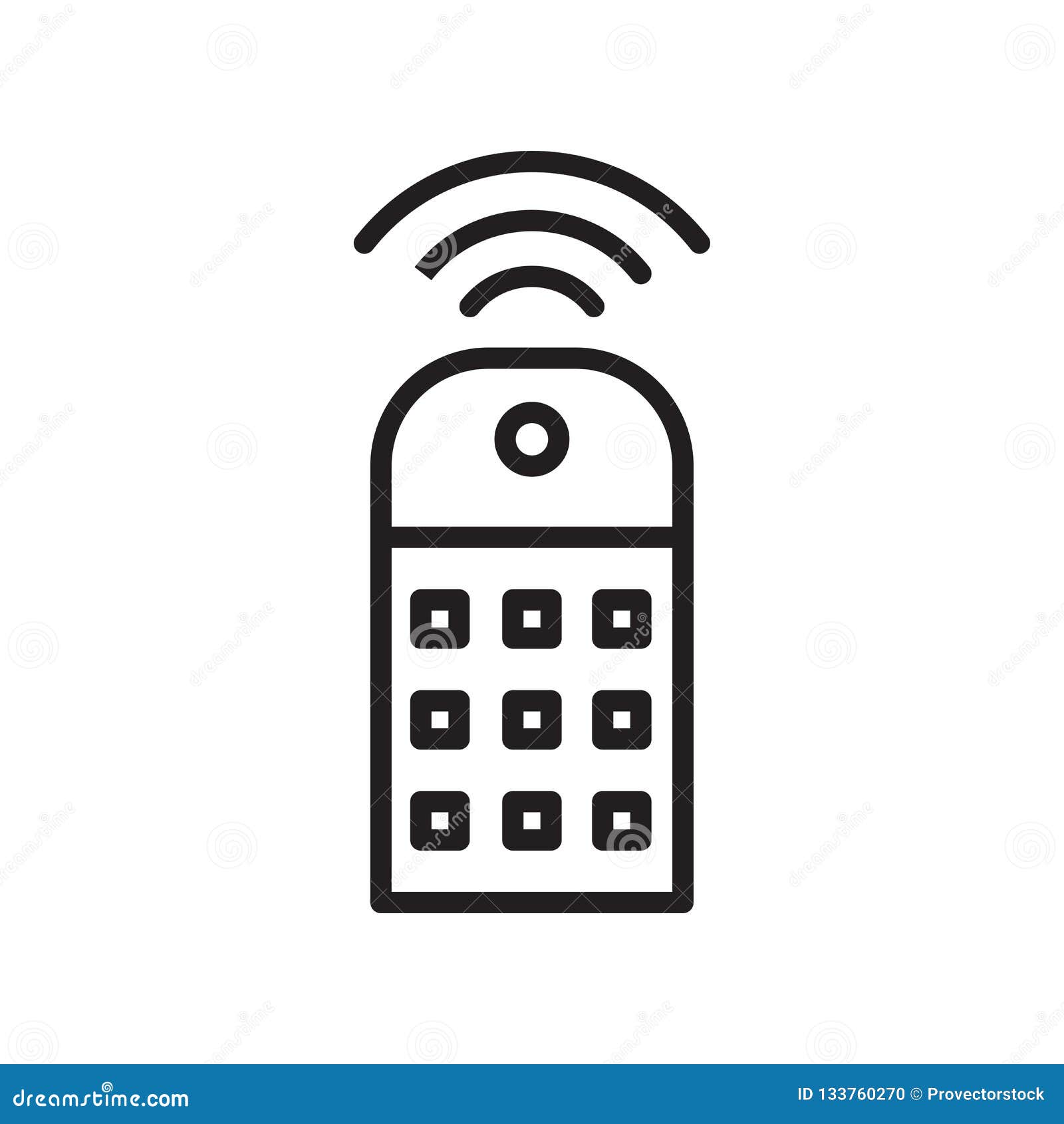 Remote Control Icon Vector Sign and Symbol Isolated on White Background ...