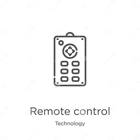 Remote Control Icon Vector from Technology Collection. Thin Line Remote ...