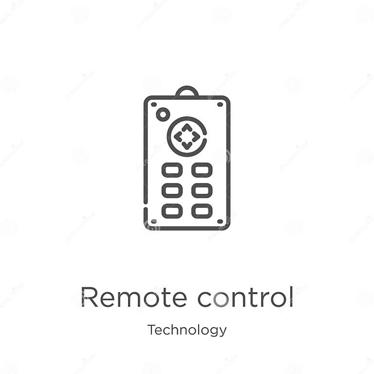 Remote Control Icon Vector from Technology Collection. Thin Line Remote ...