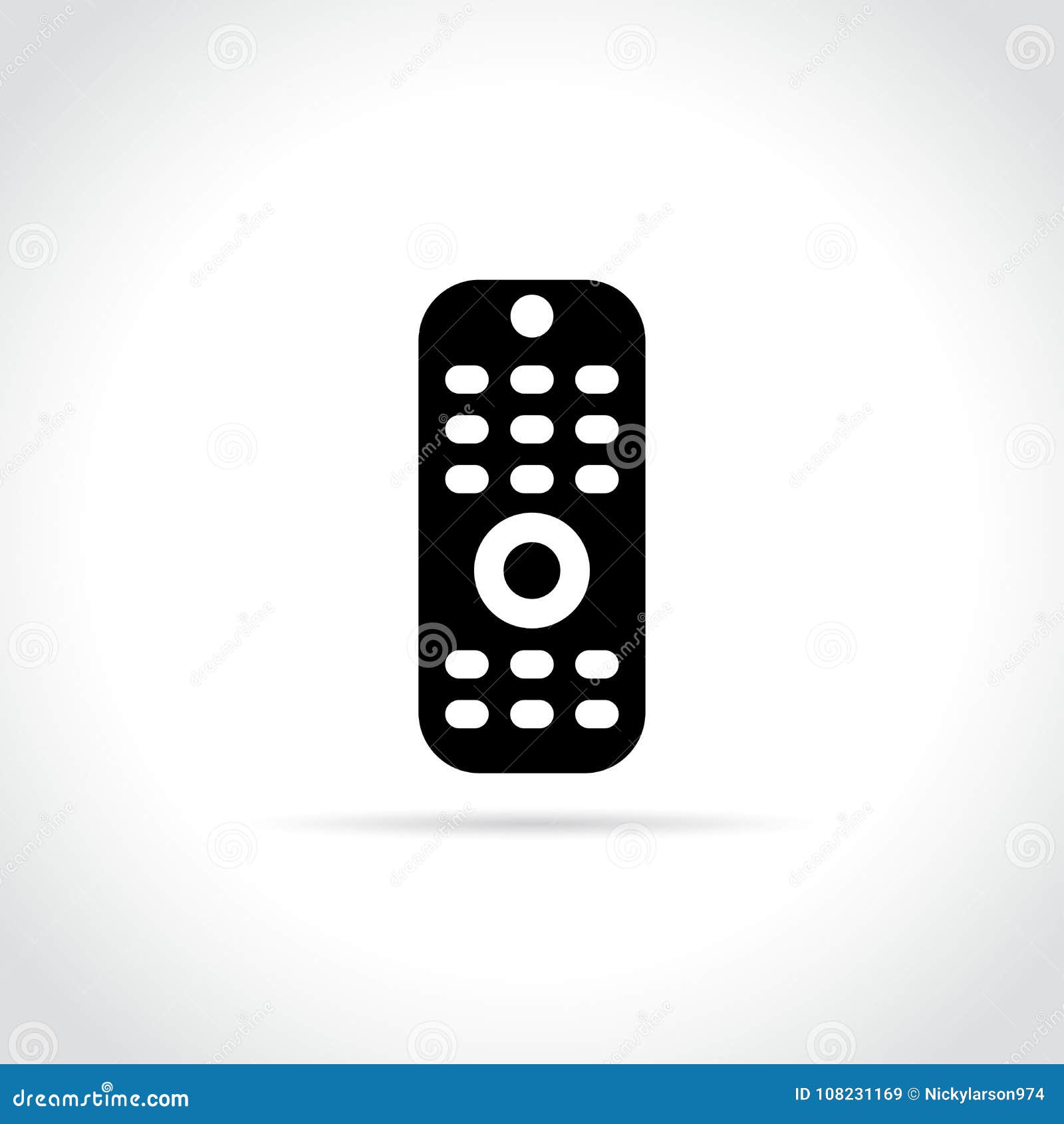 Remote Control Icon on White Background Stock Vector - Illustration of ...