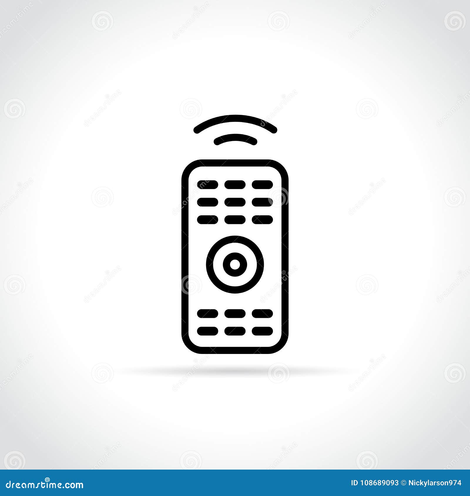 Remote Control Icon on White Background Stock Vector - Illustration of ...