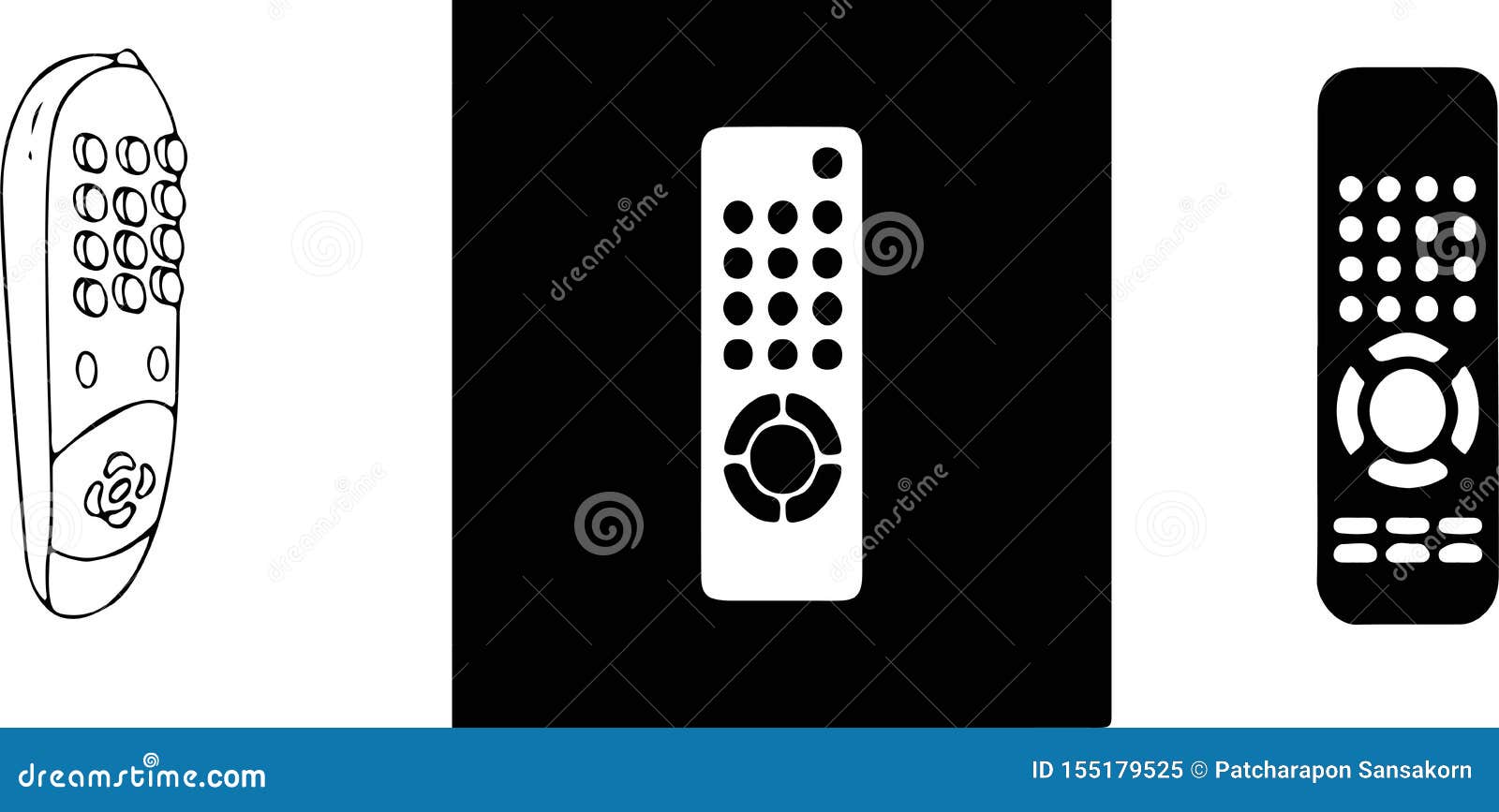 Remote Control Icon on White Background Stock Illustration ...
