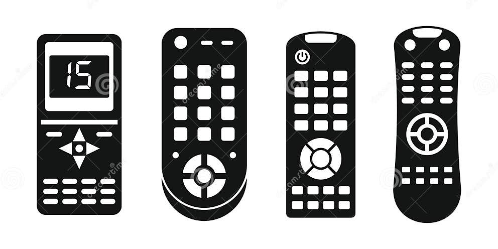 Remote Control Infrared Icons Set, Simple Style Stock Vector ...