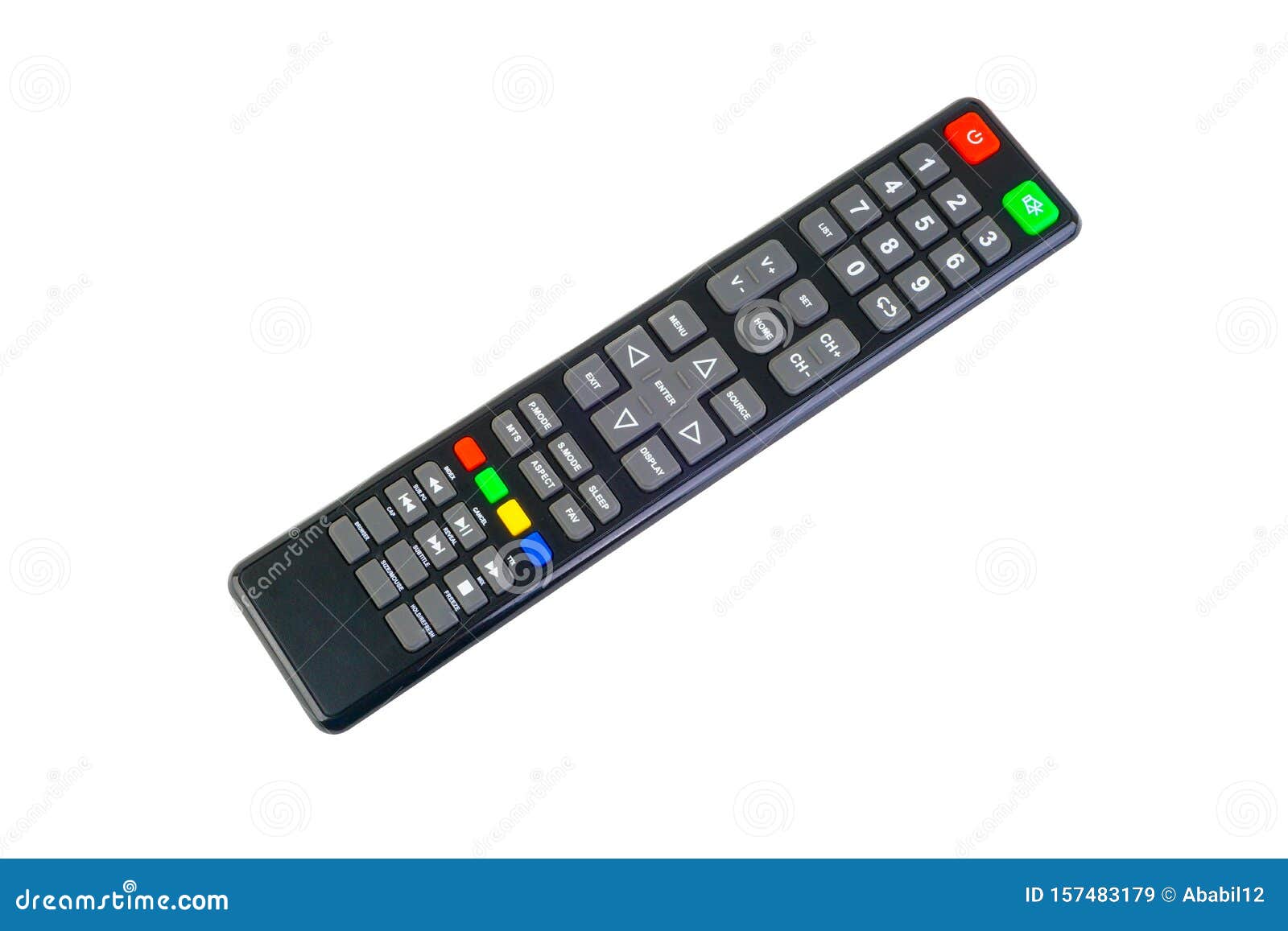 Remote Control Isolate on White Background Stock Image - Image of black ...