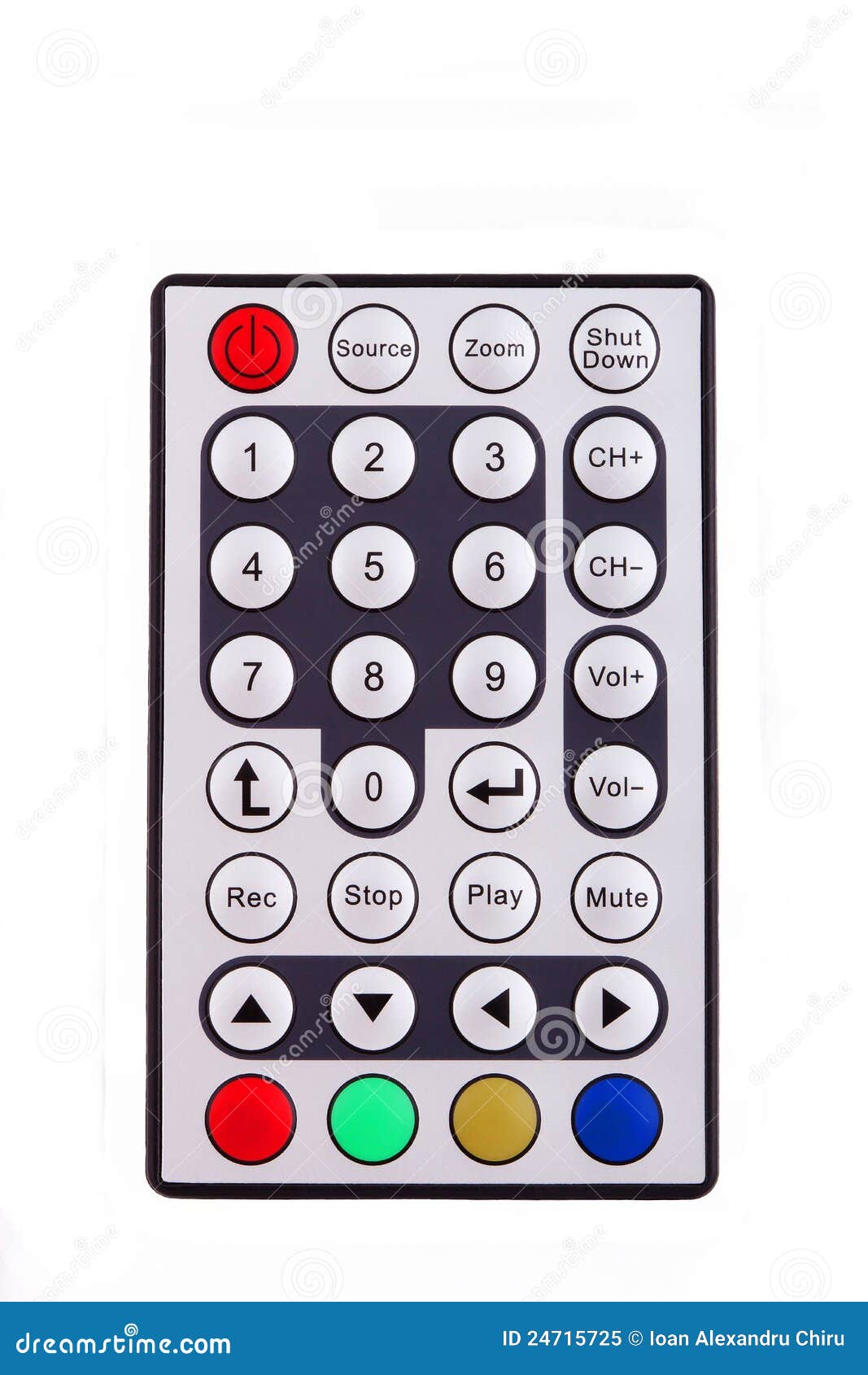 Remote control isolated stock image. Image of display - 24715725