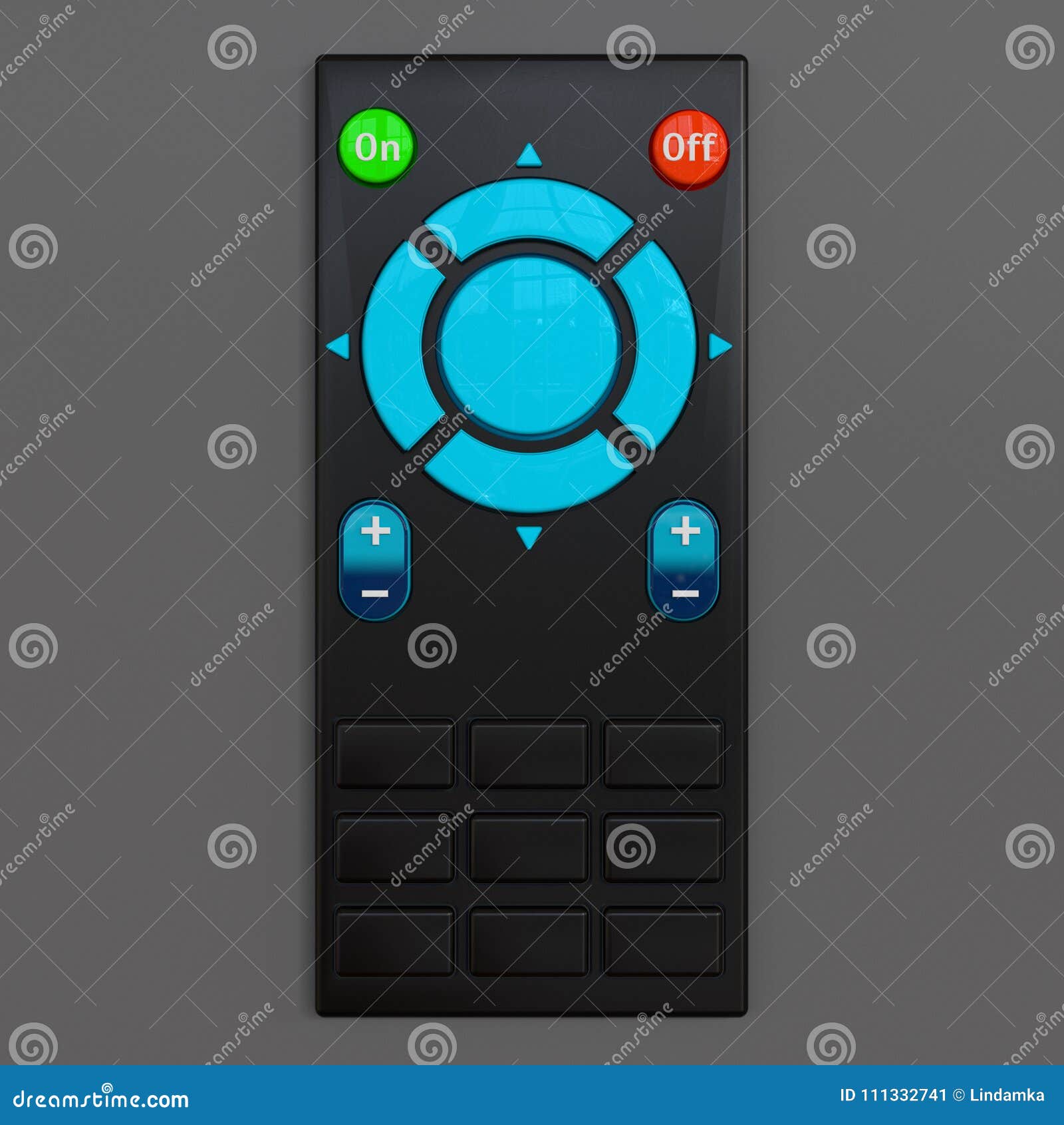 Remote Control Isolated on Grey Background. Stock Illustration ...