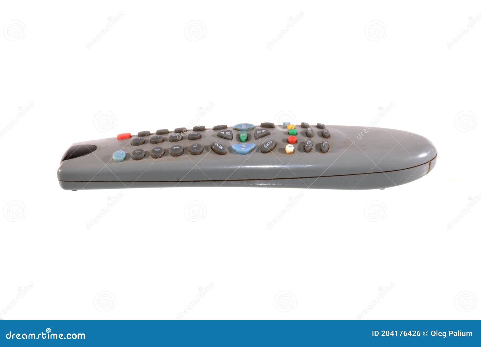 Remote Control Isolated on White Background Stock Photo - Image of news ...