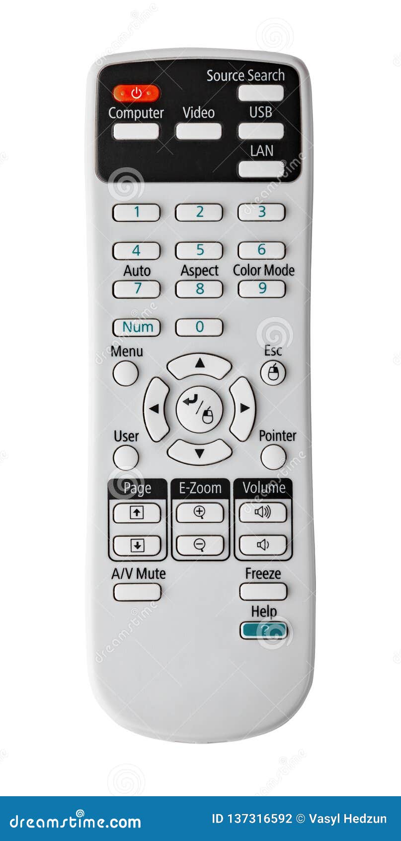 Remote Control, Isolated on White Background with Clipping Path Stock ...