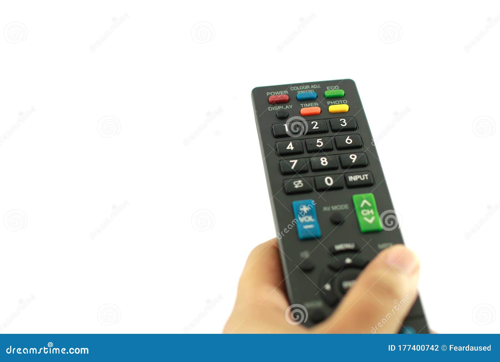 Remote Control Isolated with White Background. Stock Photo - Image of ...
