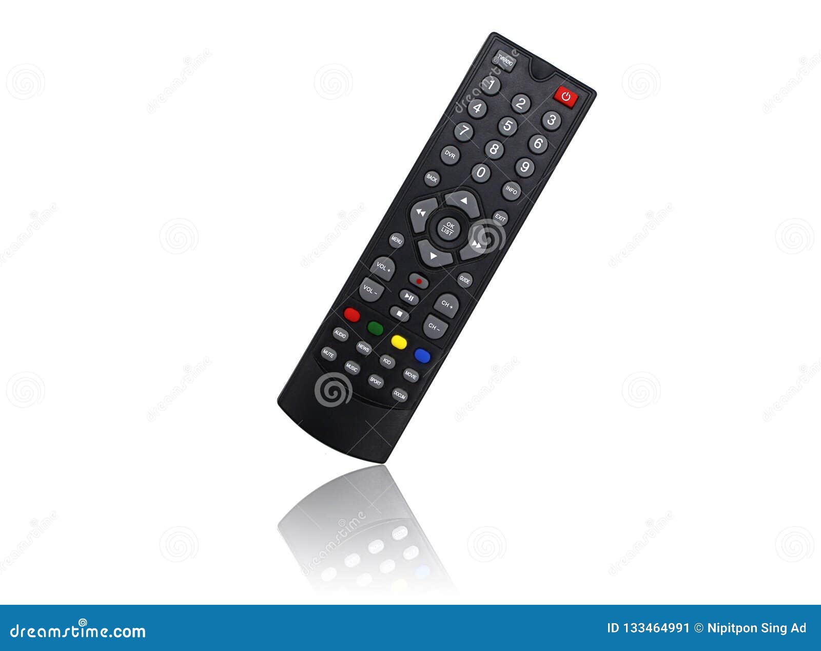 Remote Control Isolated on White Background Stock Image - Image of ...