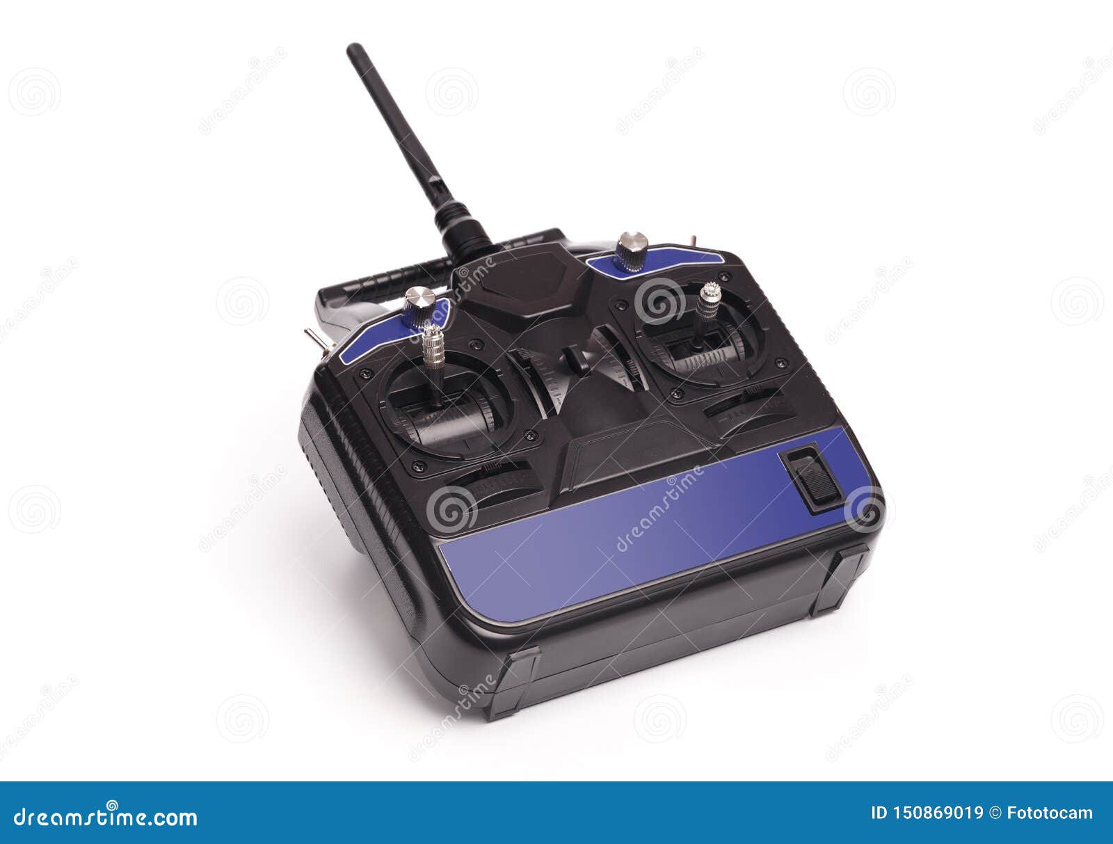 Remote Control with Joysticks and Antenna Isolated on White Background ...