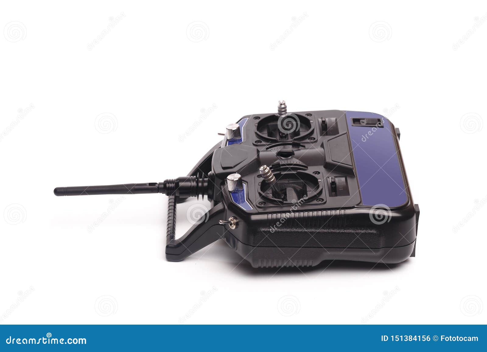 Remote Control with Joysticks and Antenna Isolated on White Background ...