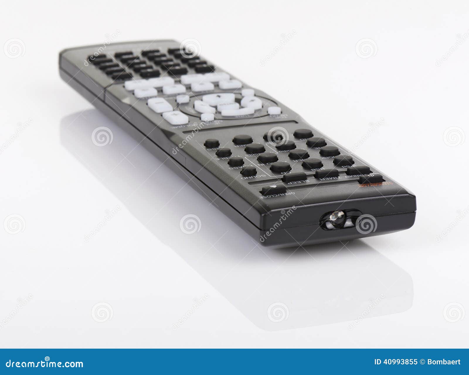 Remote Control Keypad Black on White Isolated Stock Image - Image of ...