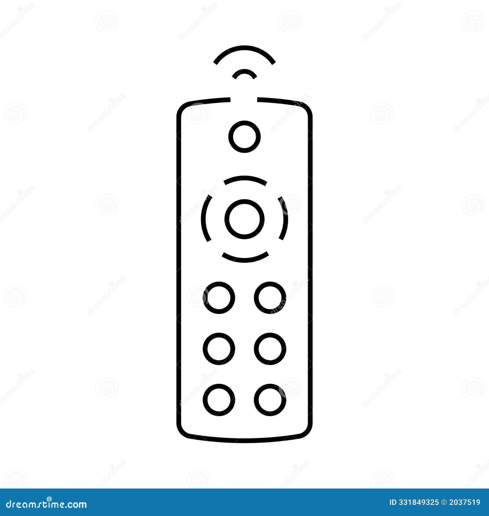 Remote Control Label Product Caution Line Icon Vector Illustration ...