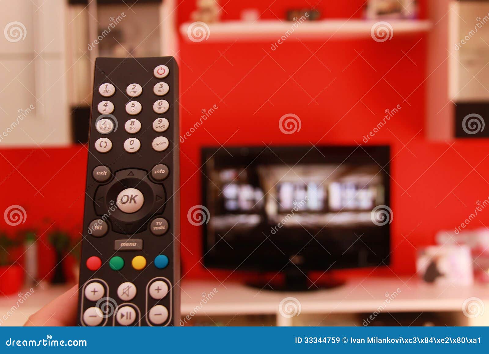 Remote control of LCD TV stock image. Image of digital - 33344759