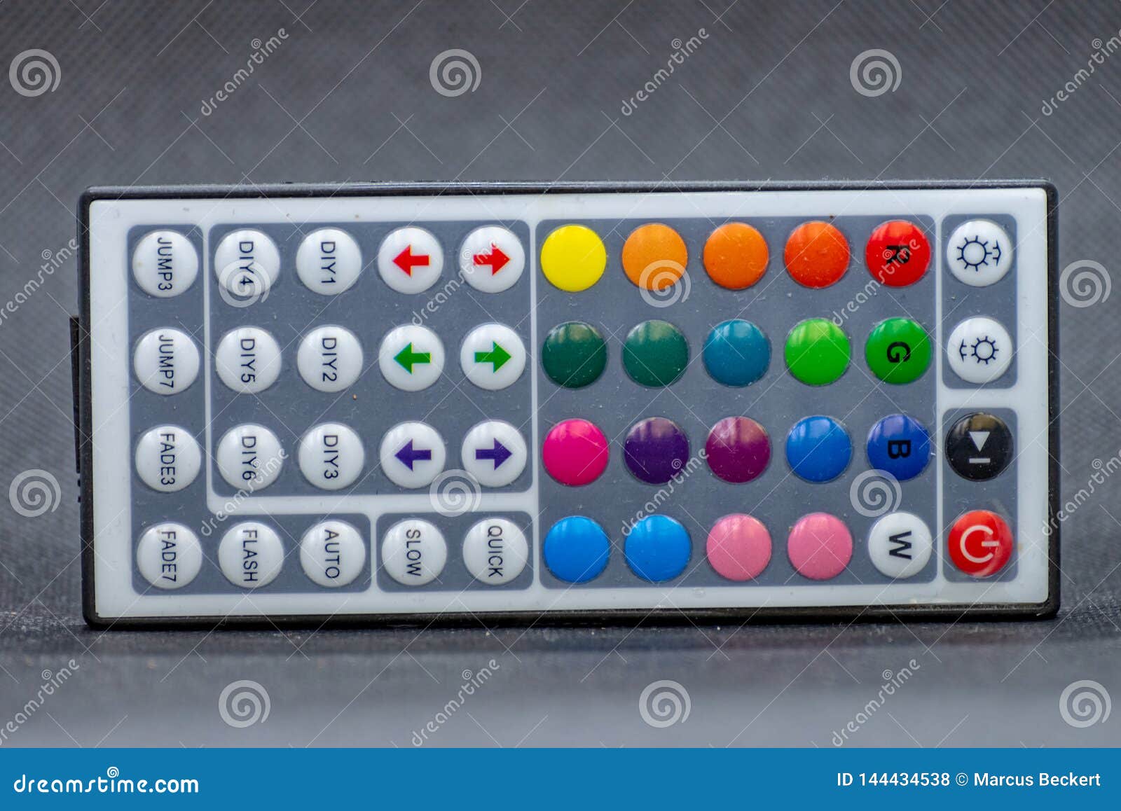 Remote Control of a LED Light String Stock Photo - Image of border ...