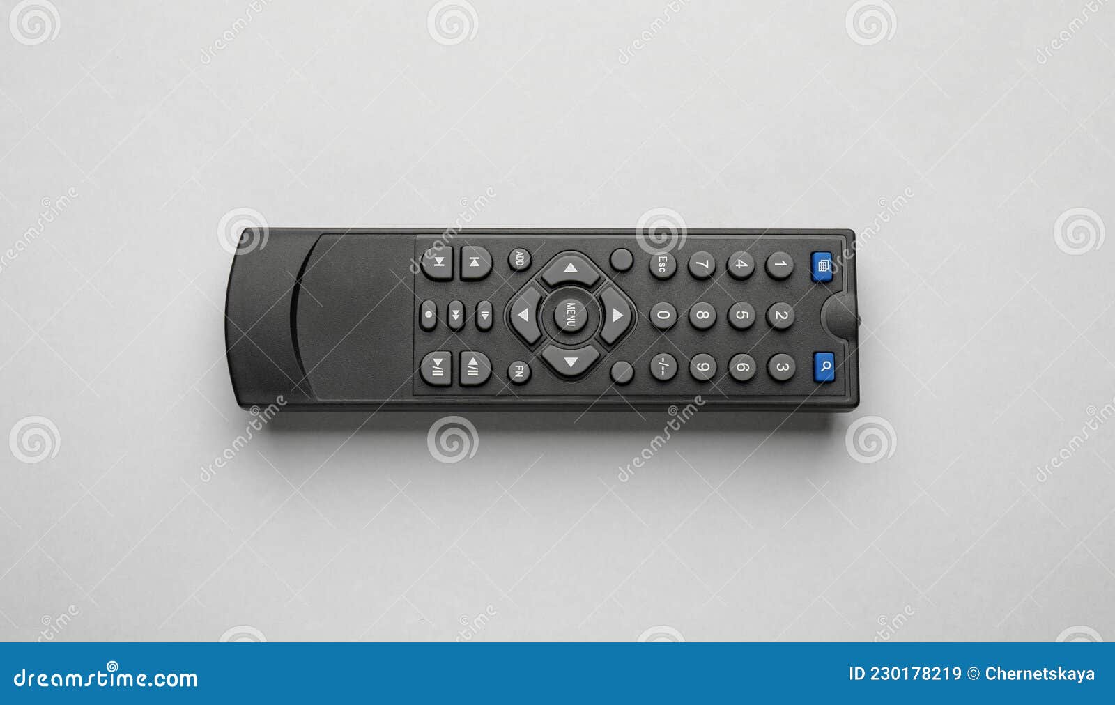 Remote Control on Light Grey Background, Top View Stock Image - Image ...