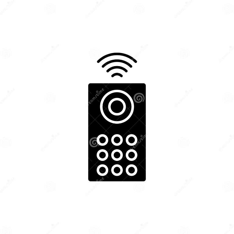 Remote Control Line Icon Isolated on White Background Stock ...