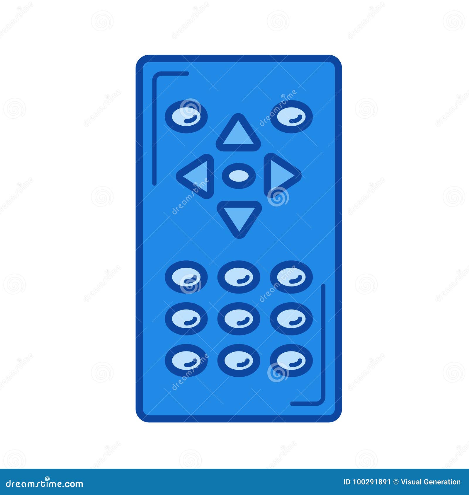 Remote control line icon. stock vector. Illustration of draw - 100291891