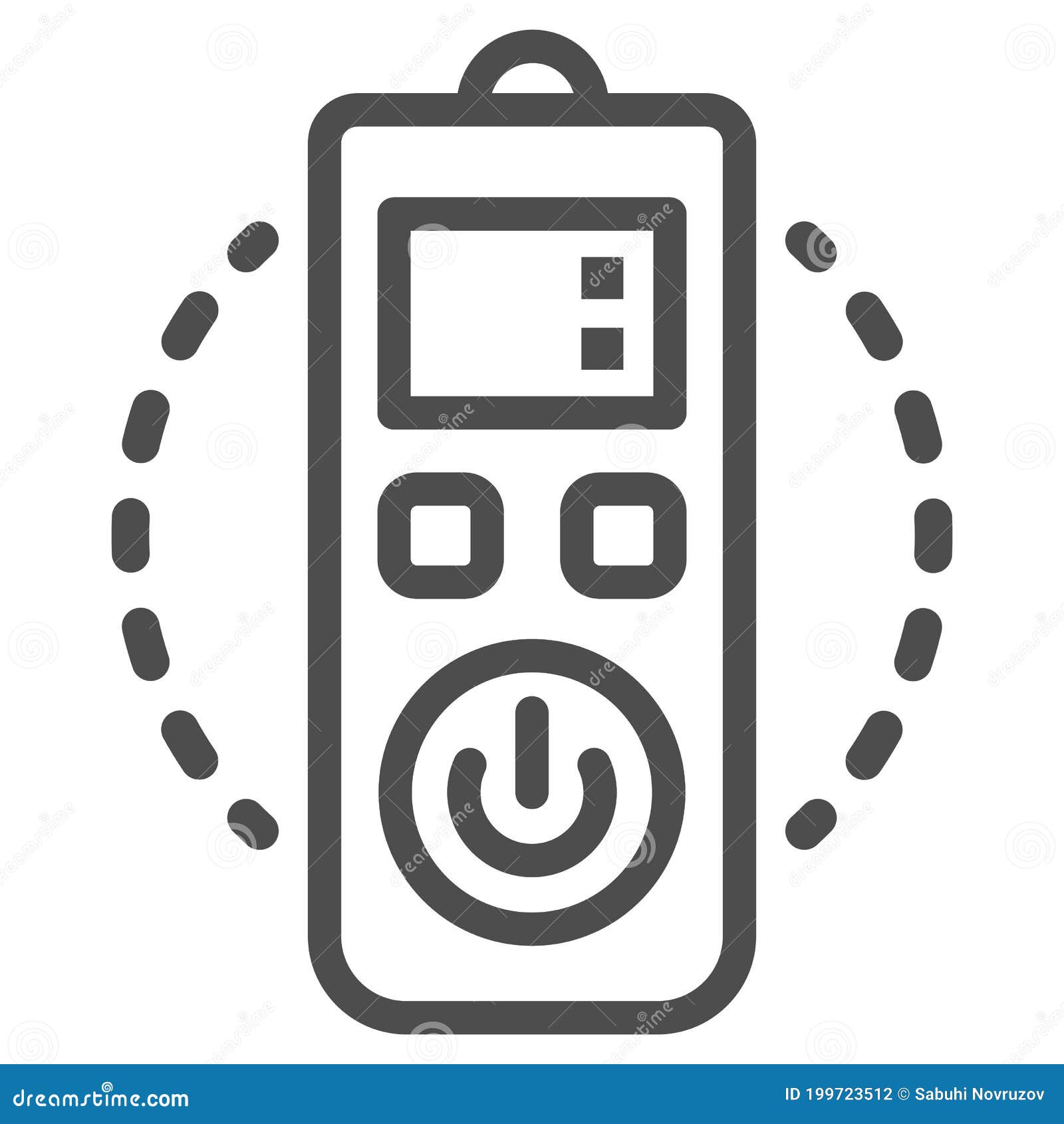 Remote Control Line Icon, Robotization Concept, Control Panel Sign on ...