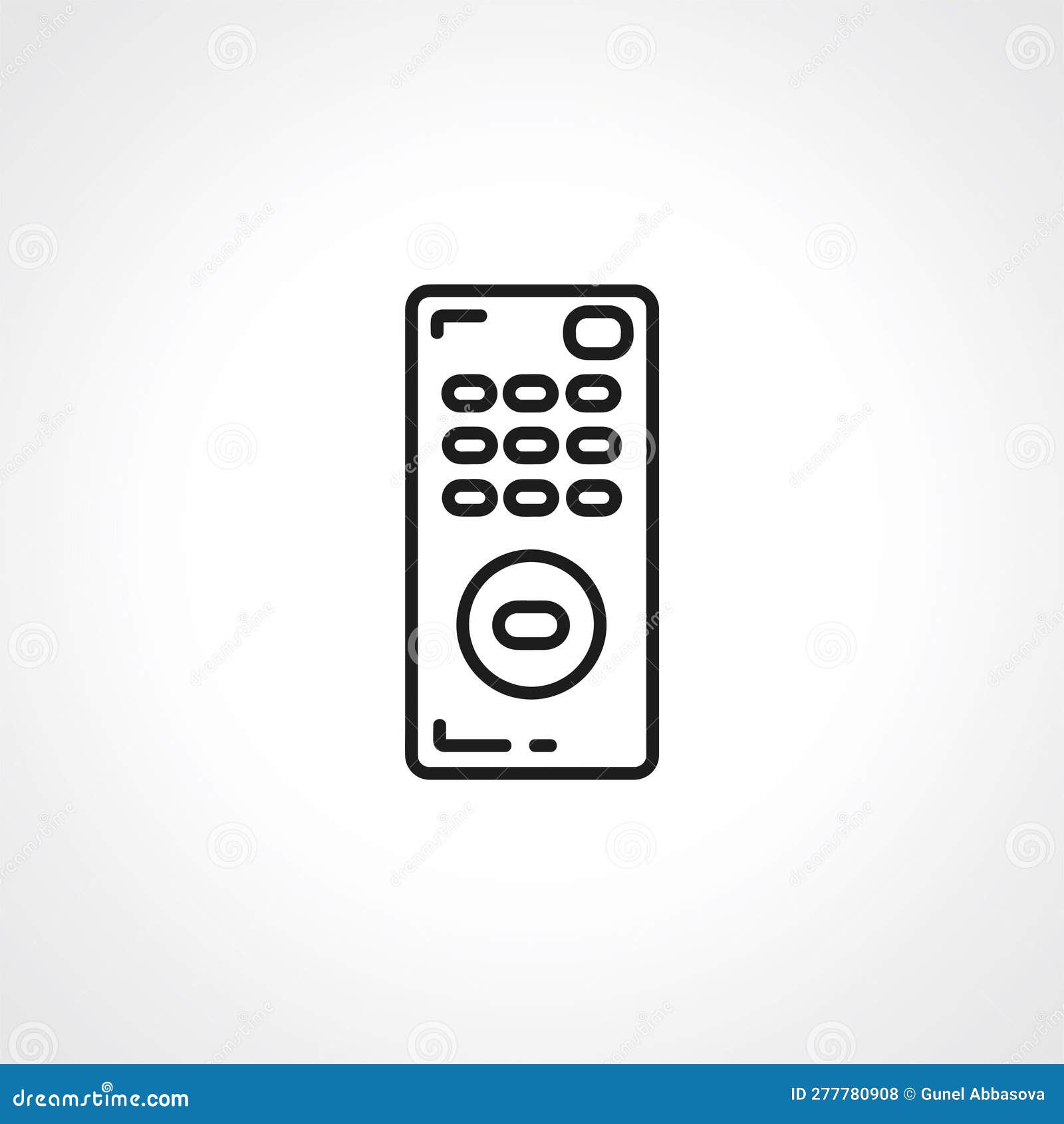Remote Control Line Icon. TV Remote Control Icon Stock Vector ...