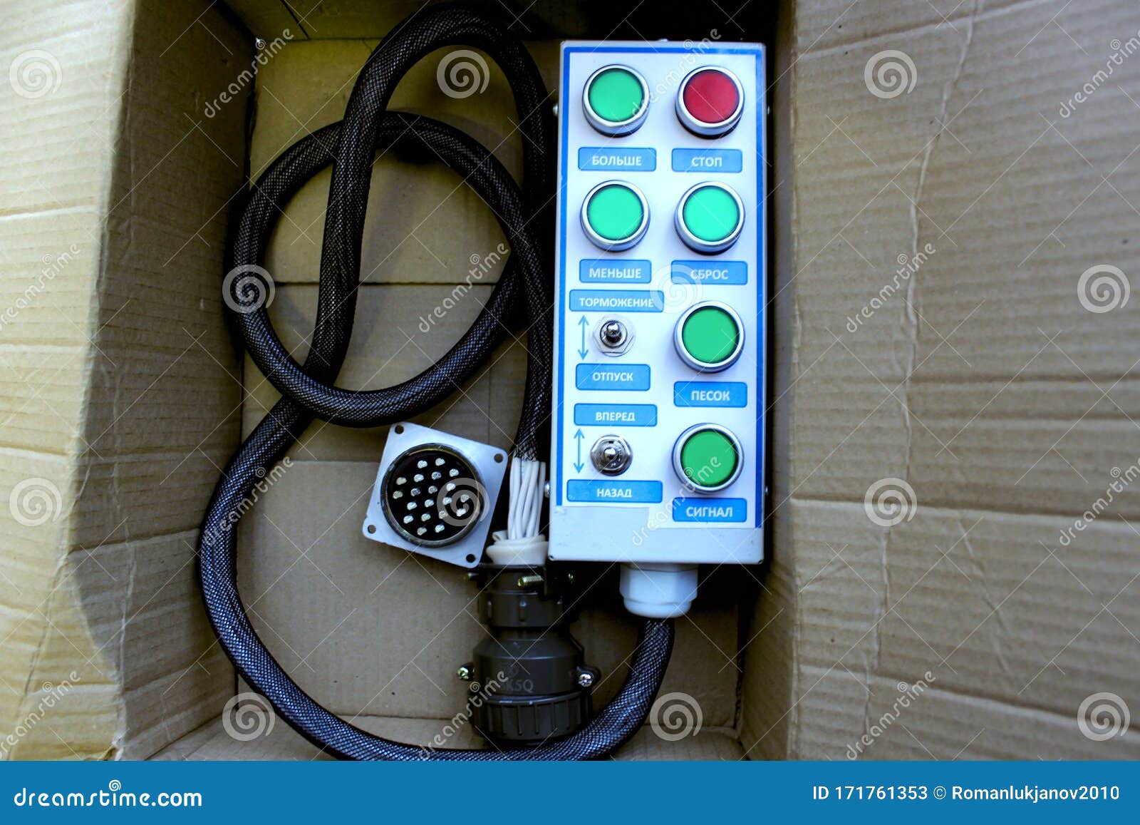 Remote Control from a Locomotive in a Box Stock Image - Image of ...