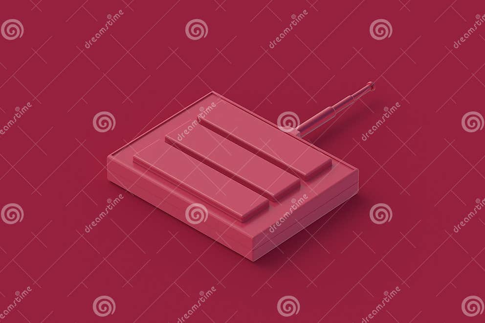 Remote Control of Magenta on Red Background Stock Illustration ...