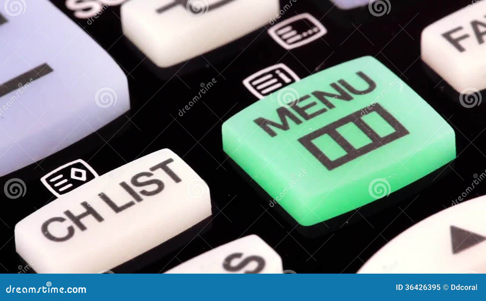 Remote Control. Menu Button Stock Video Footage - Video of button ...