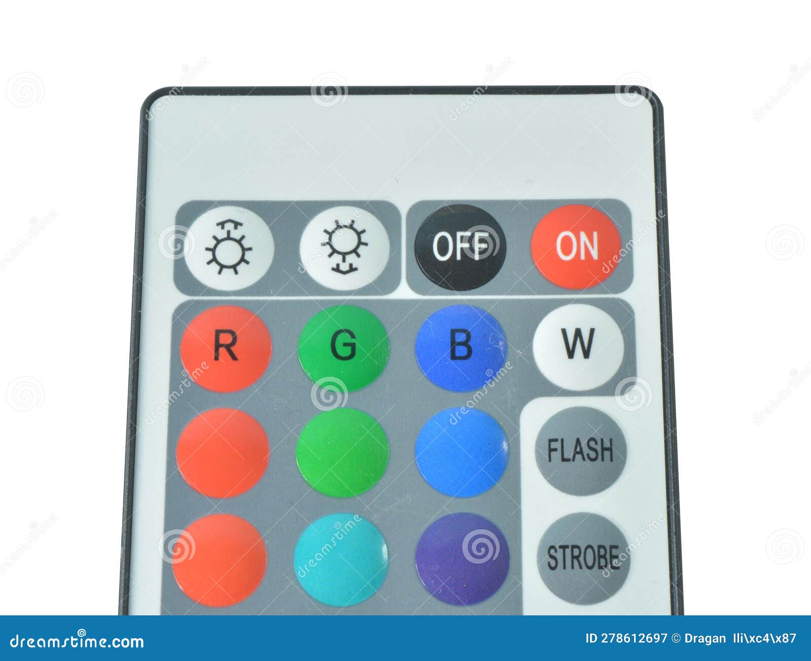 Remote Control for Multi Color LED Lights Stock Image - Image of brand ...