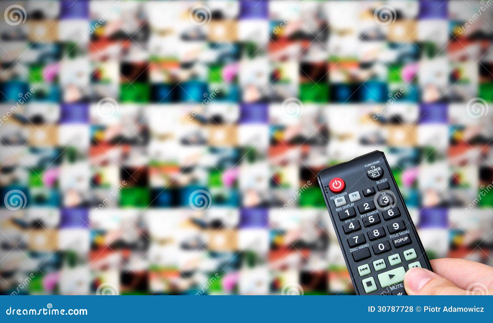 Remote Control. Multiple Images Gallery Stock Photo - Image of monitor ...
