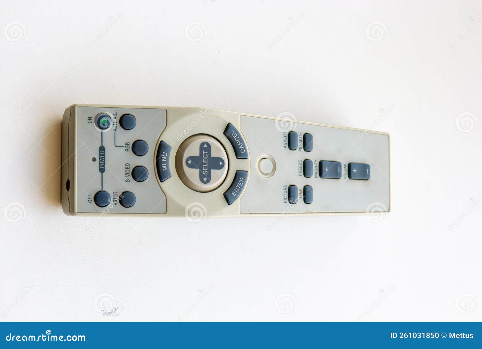 Remote Control for Old Multimedia Device Top View Stock Photo - Image ...
