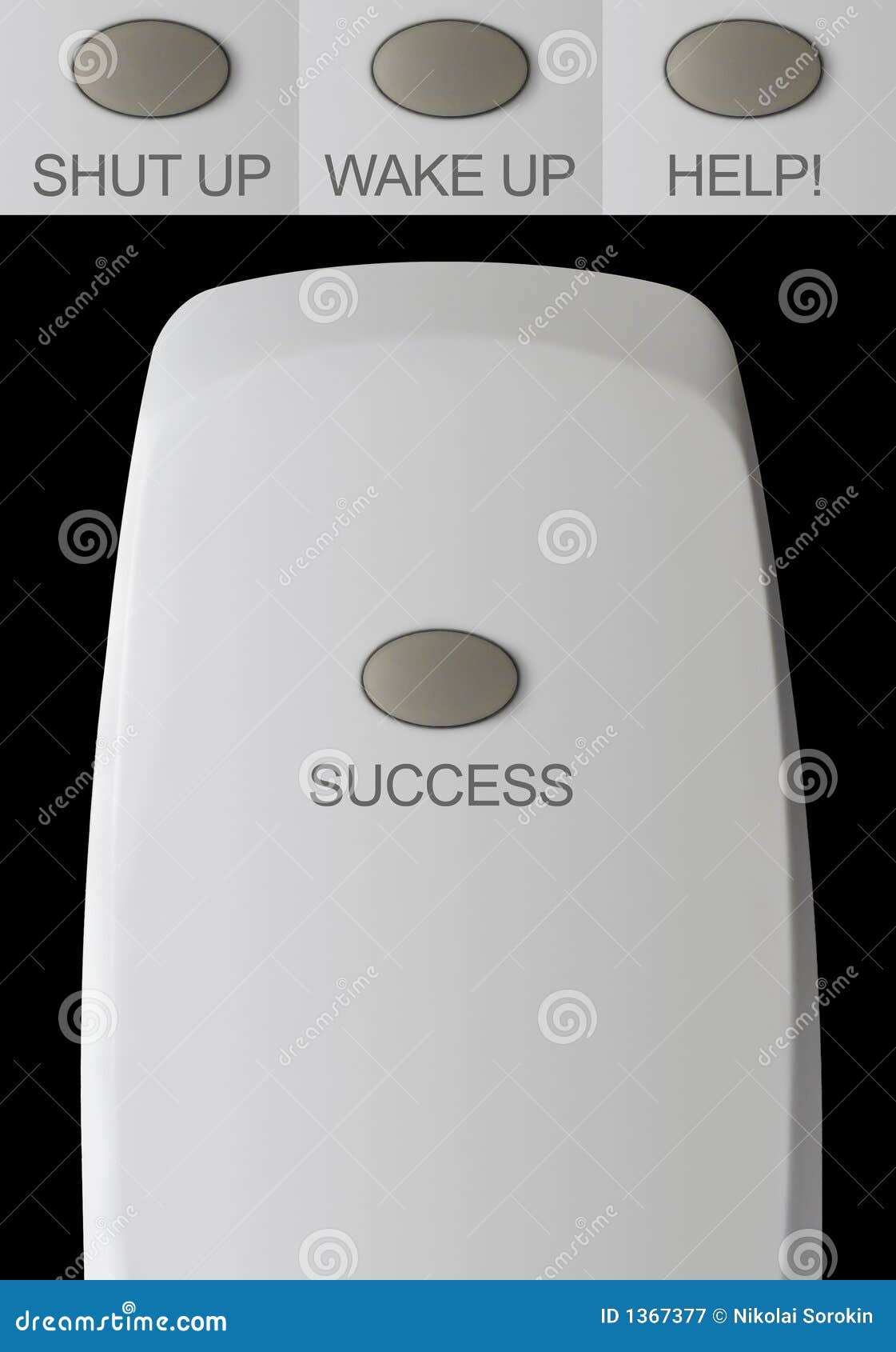 Remote Control with One Button Stock Image - Image of business ...