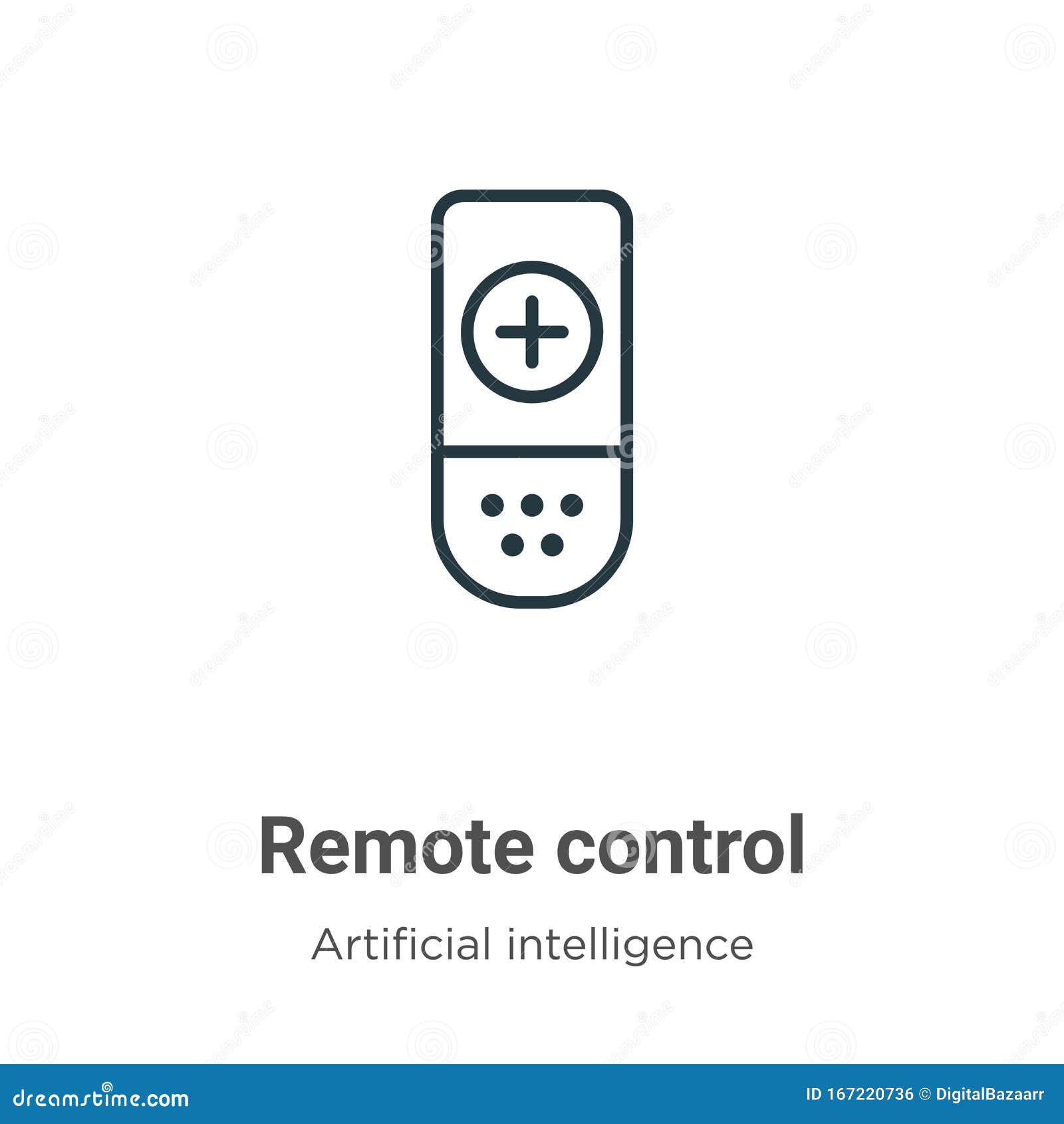 Remote Control Outline Vector Icon. Thin Line Black Remote Control Icon ...