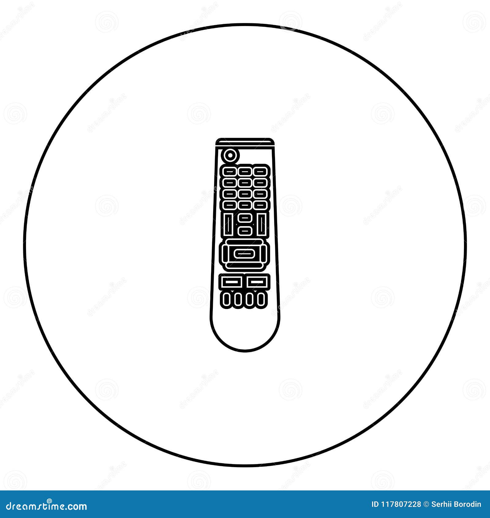 Remote Control Panel Icon Black Color in Circle Stock Vector ...
