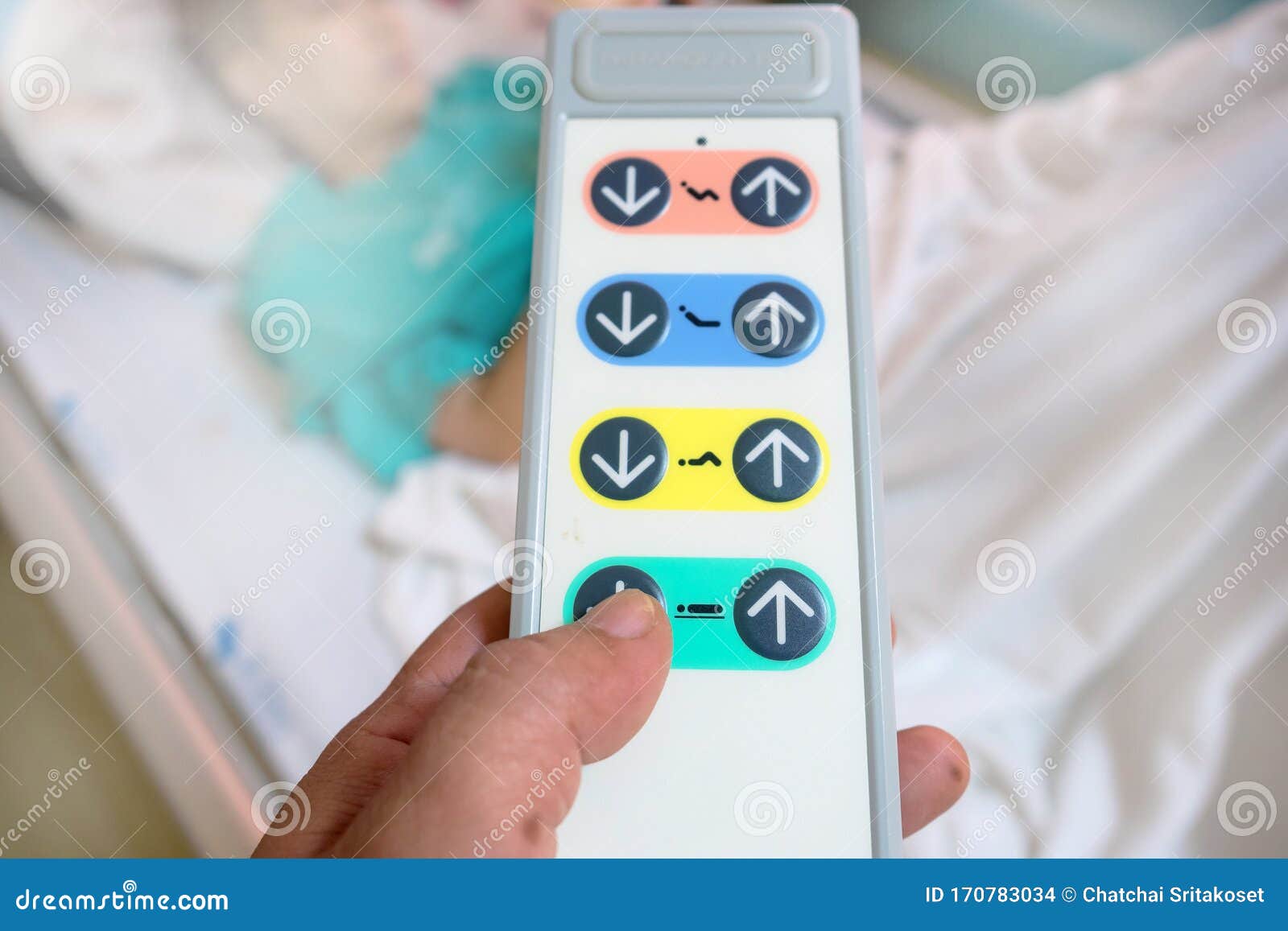 Remote Control of Patient Bed Stock Photo - Image of care, controller ...