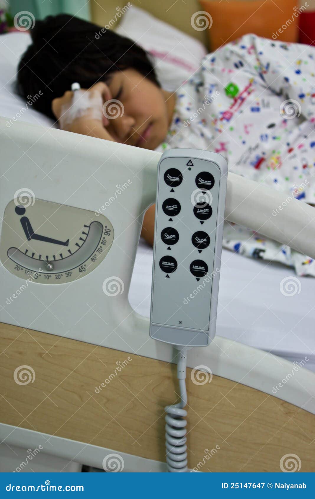 Remote Control of Patient Bed Stock Image - Image of physical, checkup ...