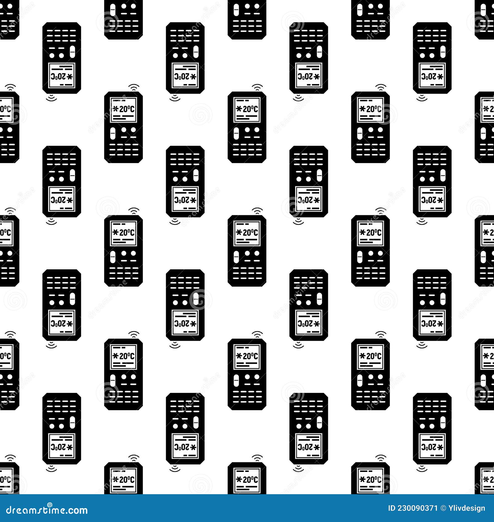 Remote Control Pattern Seamless Vector Stock Vector - Illustration of ...