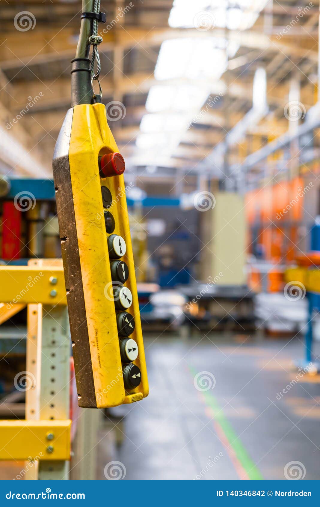 Remote Control Pendant Switch for Overhead Crane in the Factory Stock ...