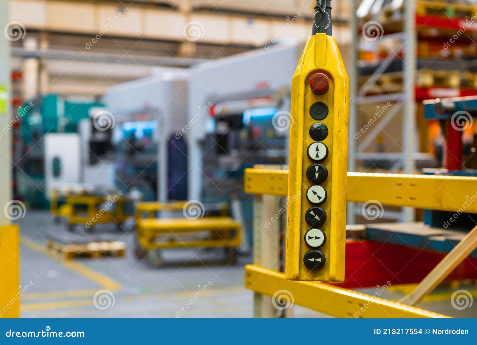Remote Control Pendant Switch for Overhead Crane in the Factory Stock ...