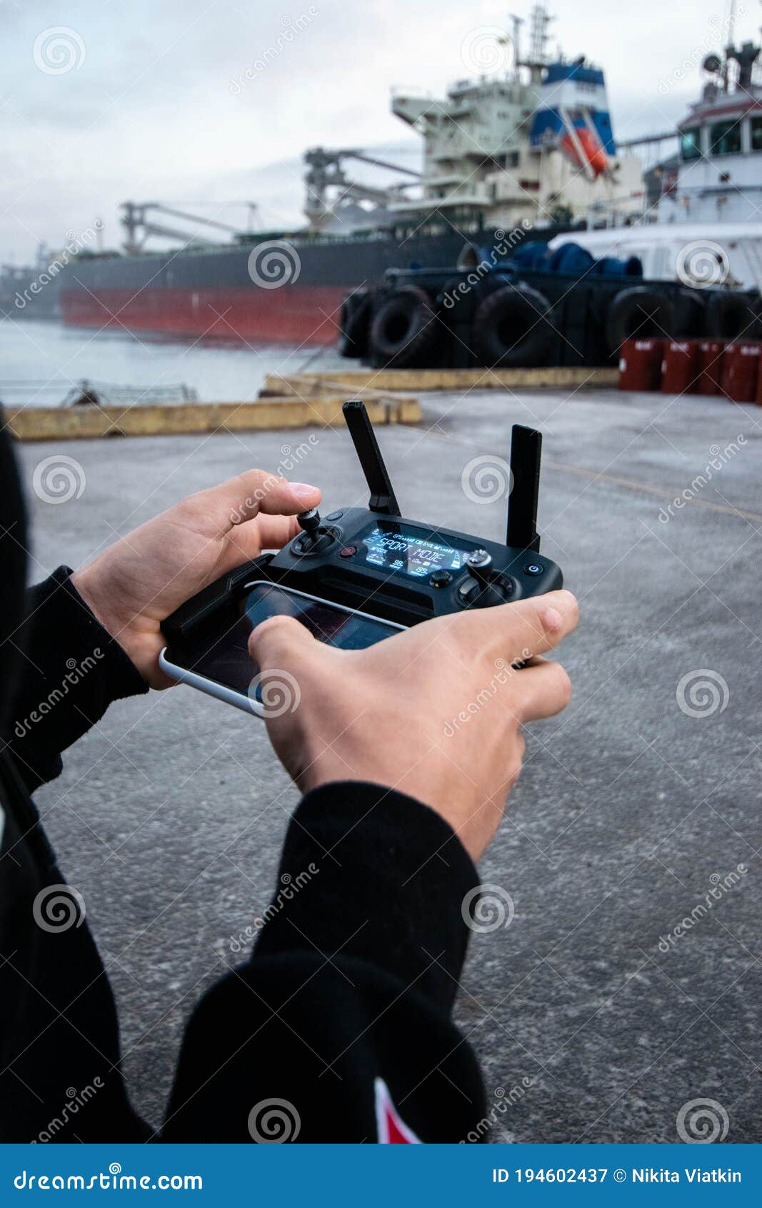 Remote Control in Pilot`s Hands Stock Image - Image of professional ...