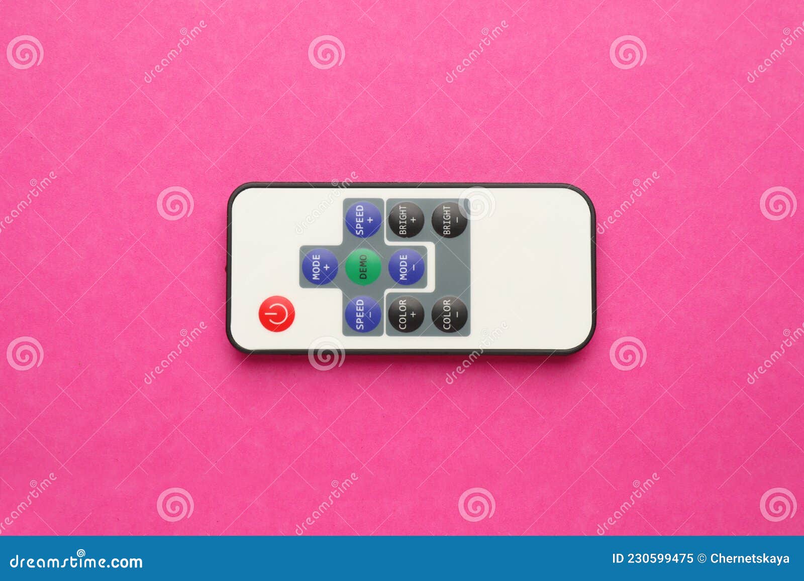 Remote Control on Pink Background, Top View Stock Image - Image of ...