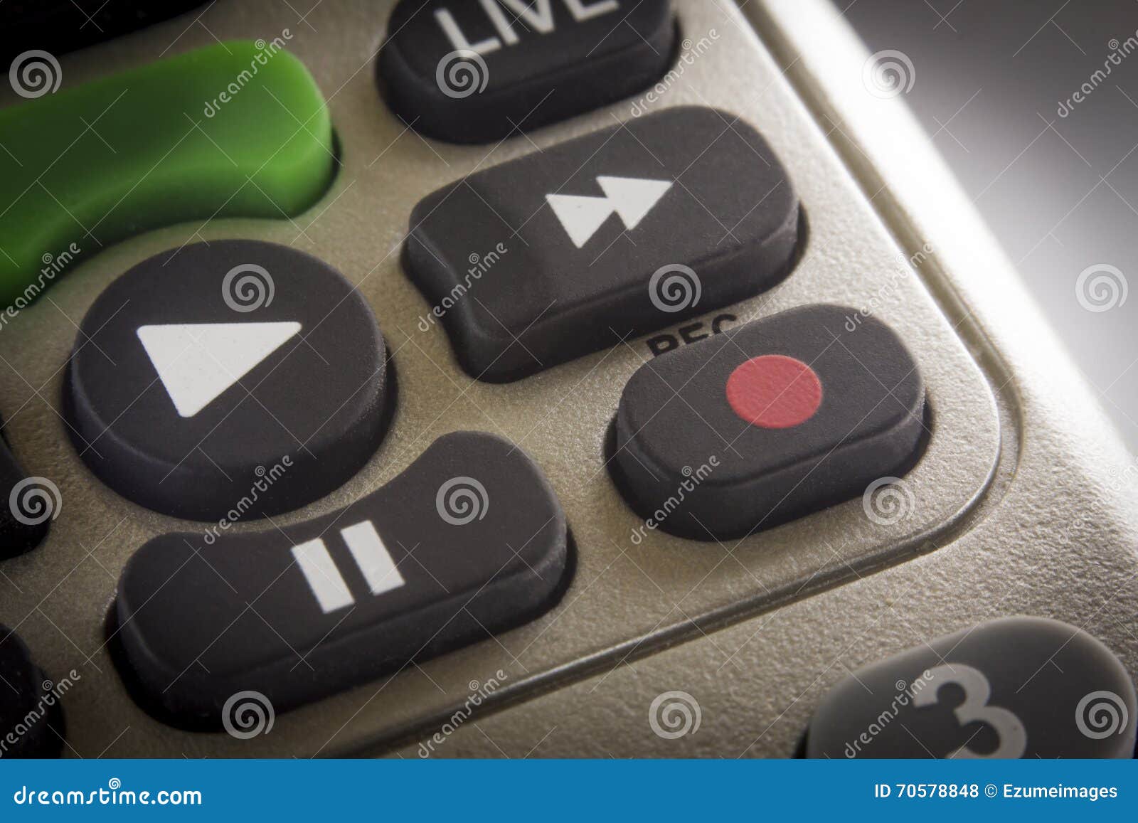 Remote Control Play Button stock photo. Image of closeup - 70578848