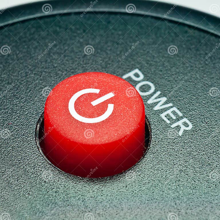 Remote Control Power Button Stock Image - Image of digital, program ...